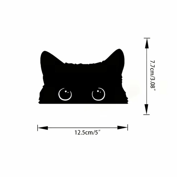 Office | 2 Black Cat Vinyl Stickers For The Car Or Computer | Poshmark